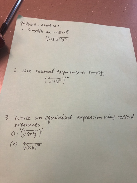 Solved Simplify the radical 128 X' 2 ure rational exponety | Chegg.com