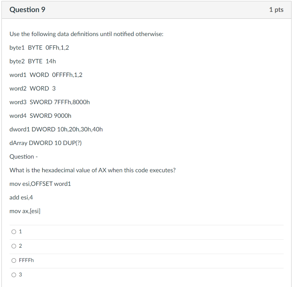 Solved Use the following data definitions until notified | Chegg.com