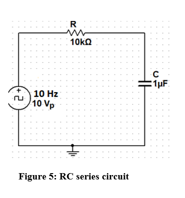 Solved Pre-lab: For the series RC circuit of figure 5 and | Chegg.com