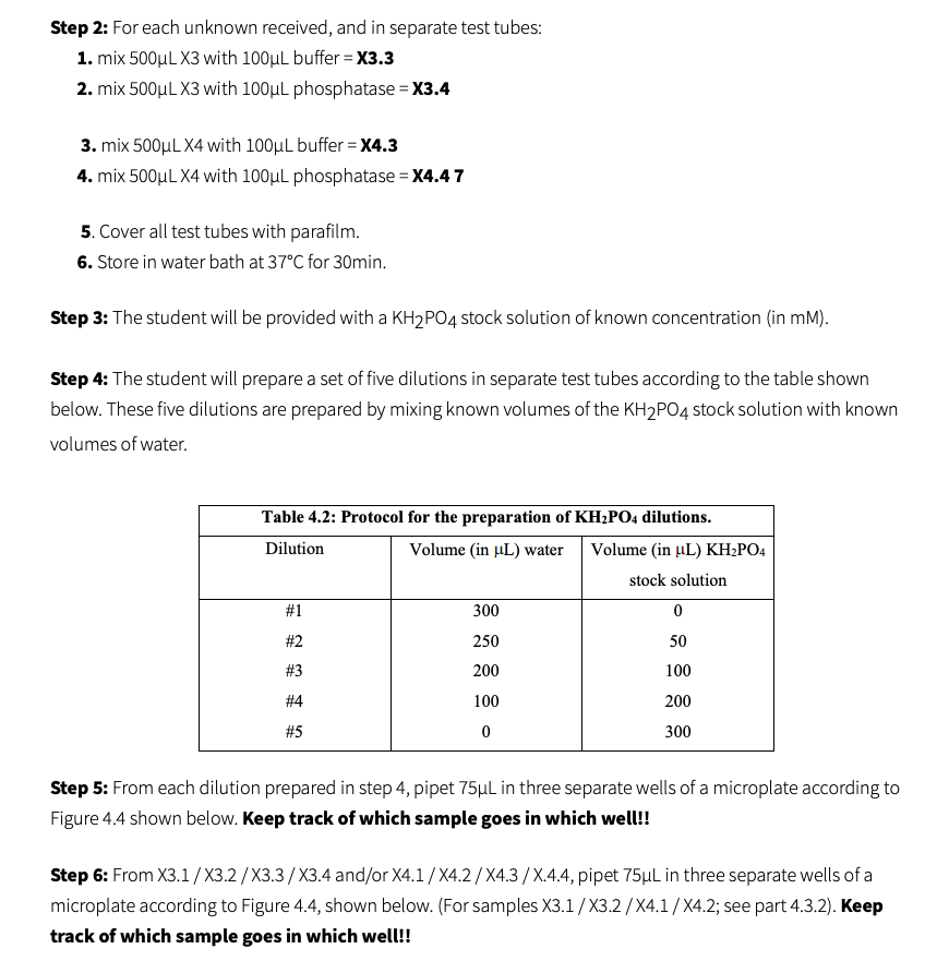 4.3 Experimental protocols 4.3.1. Calibration and | Chegg.com