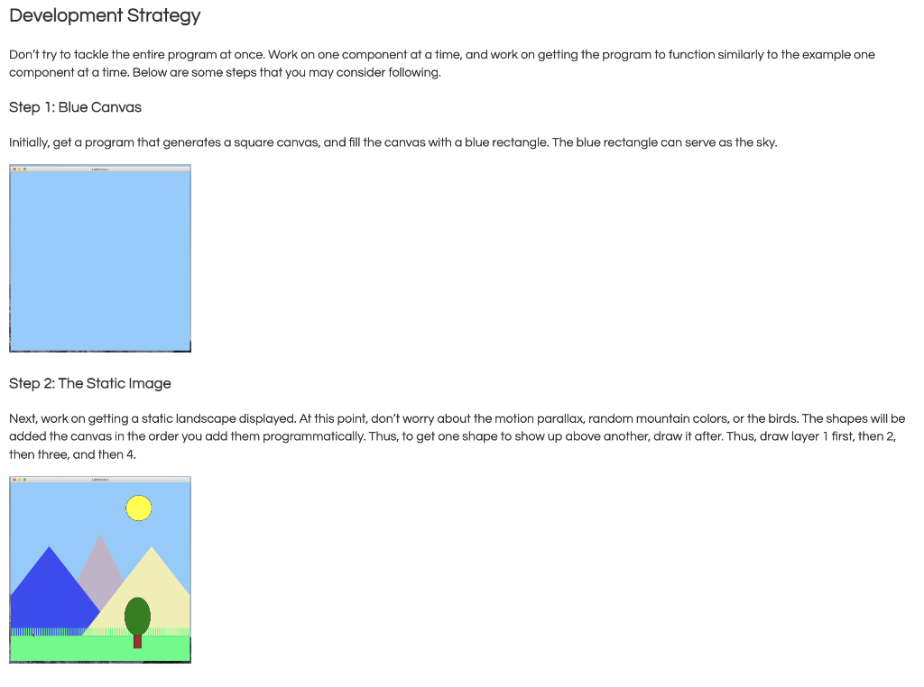 Solved CSc 110 - Motion Parallax In this programming | Chegg.com