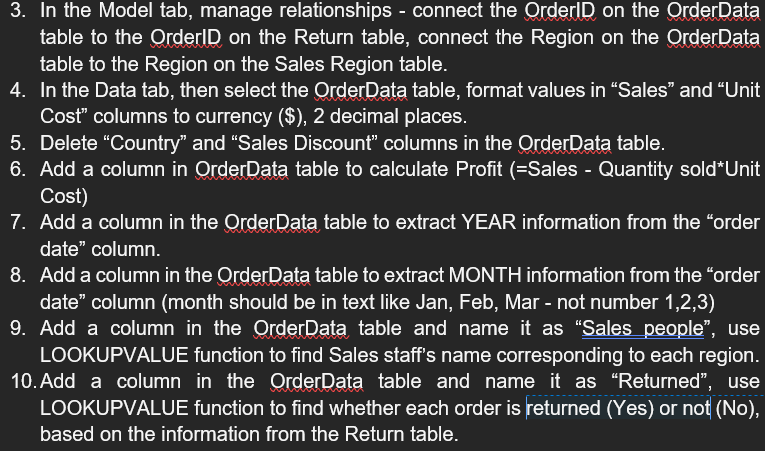 Solved Power BI transforming data, First time Using Power Bi | Chegg.com