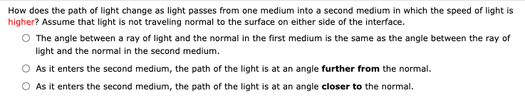 Solved How does the path of light change as light passes | Chegg.com