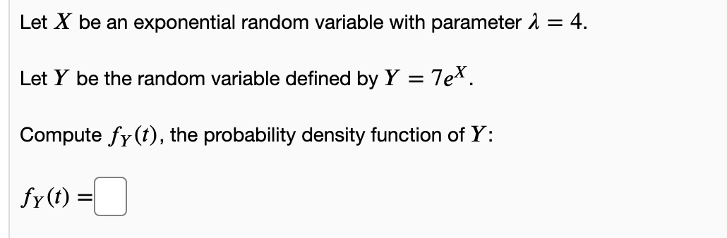 Solved Let X be an exponential random variable with | Chegg.com