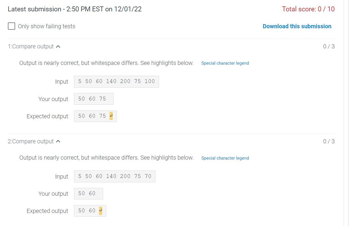 Solved 6.19 LAB: Output values below an amount Write a | Chegg.com