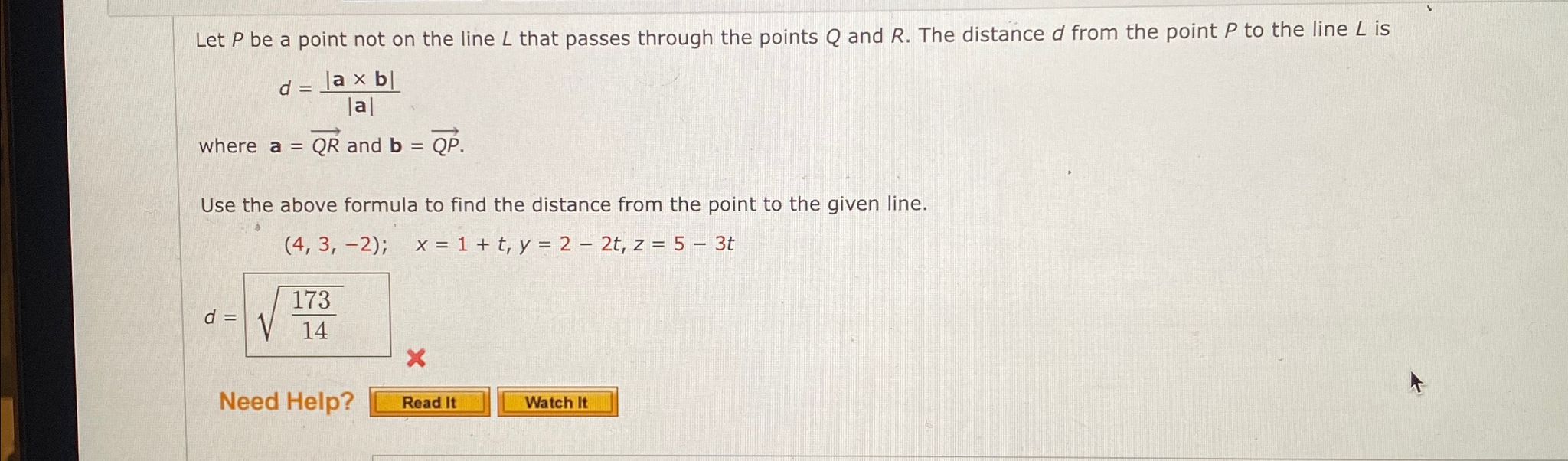 Solved Let P be a point not on the line L that passes | Chegg.com