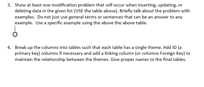 Solved 3. Show at least one modification problem that will | Chegg.com