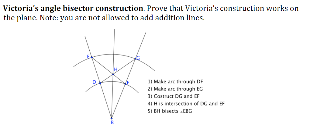 Victoria's angle bisector construction. Prove that | Chegg.com