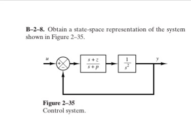 Solved Obtain a state-space representation of the system | Chegg.com
