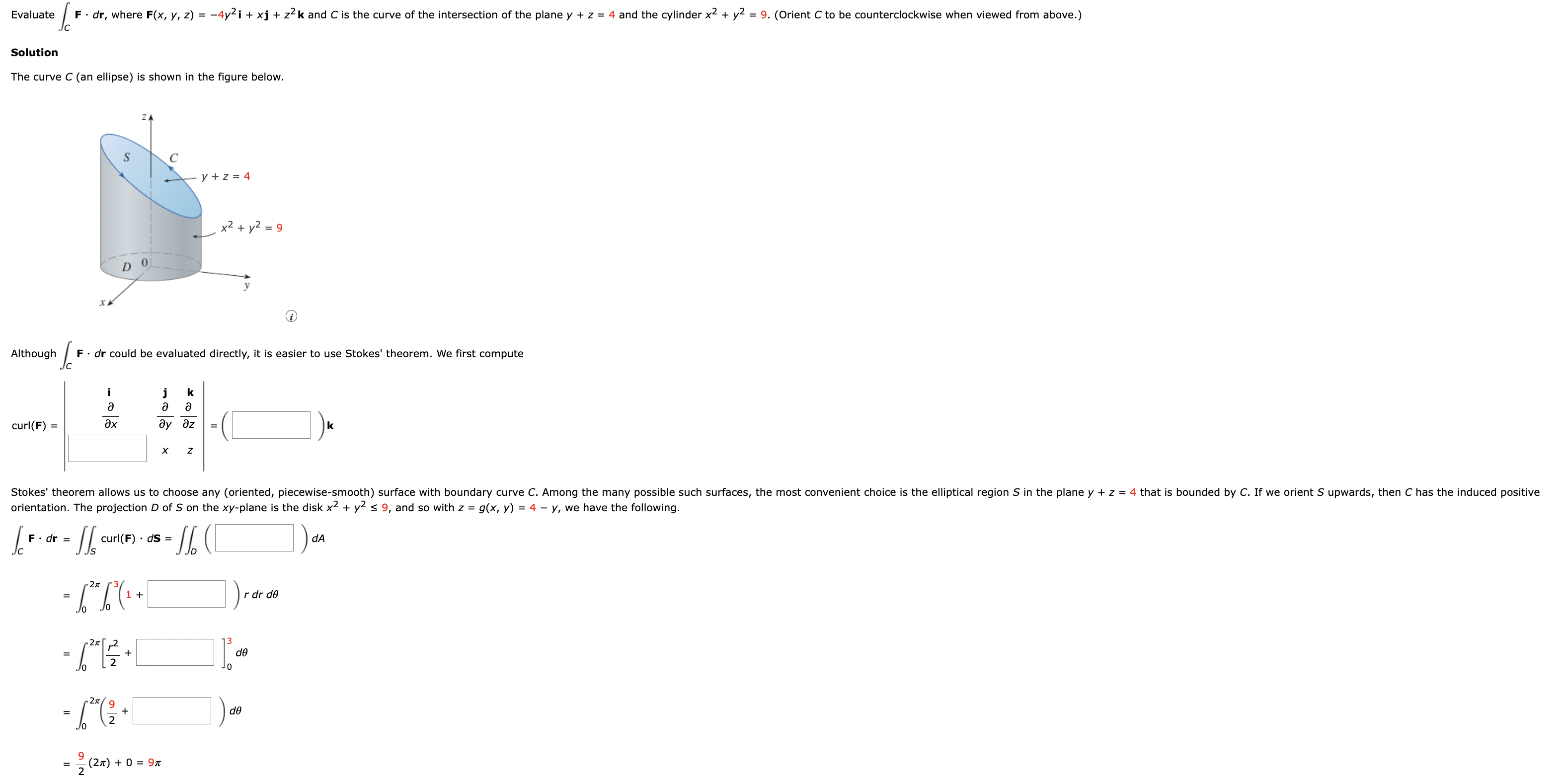 Solved SolutionThe curve C (an ellipse) ﻿is shown in the | Chegg.com