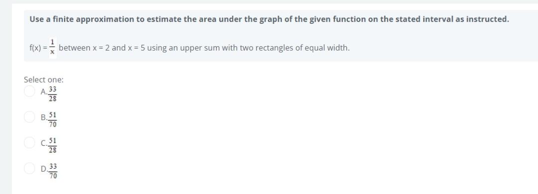 Solved Use a finite approximation to estimate the area under | Chegg.com