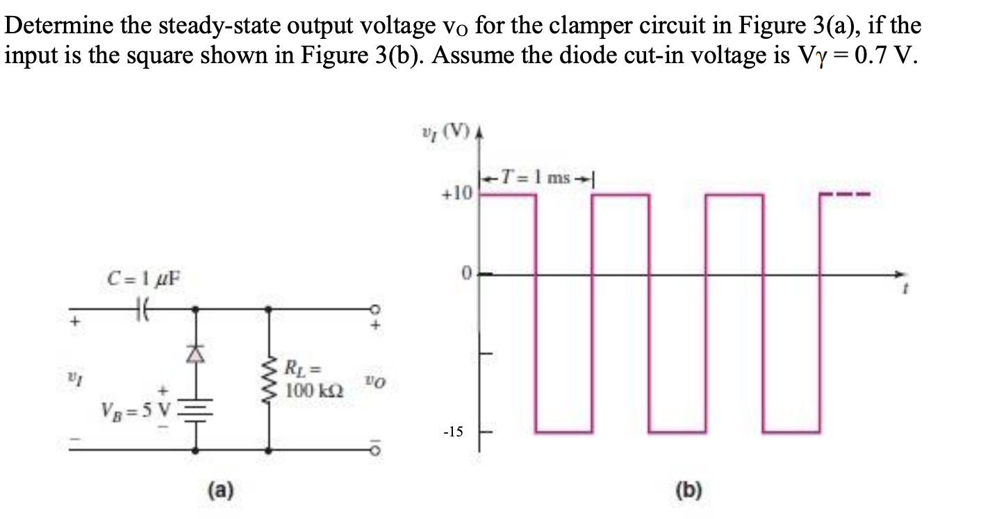 Solved Determine the steady-state output voltage vo for the | Chegg.com