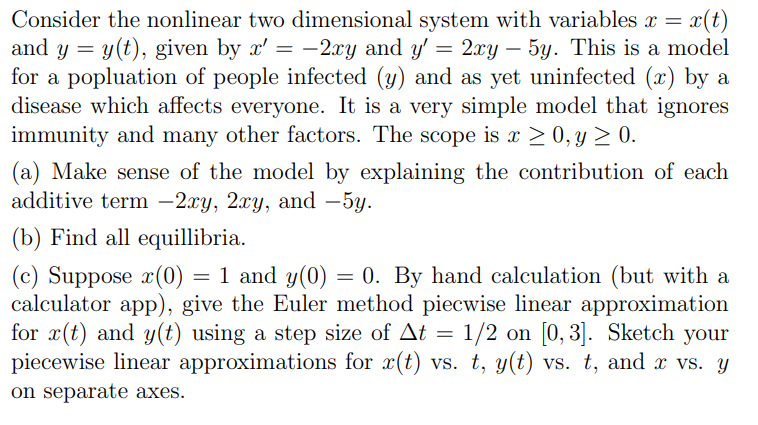 Solved Consider the nonlinear two dimensional system with | Chegg.com