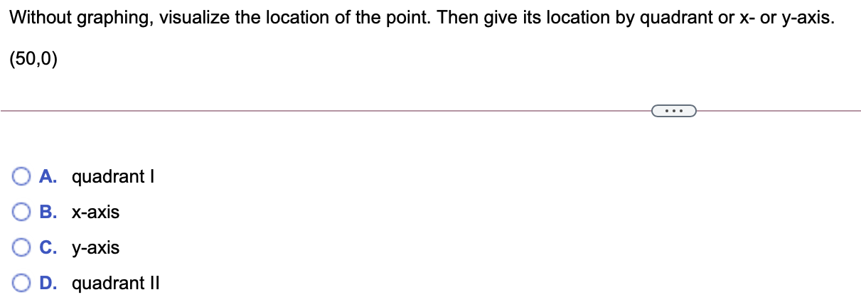 Solved Without graphing, visualize the location of the | Chegg.com