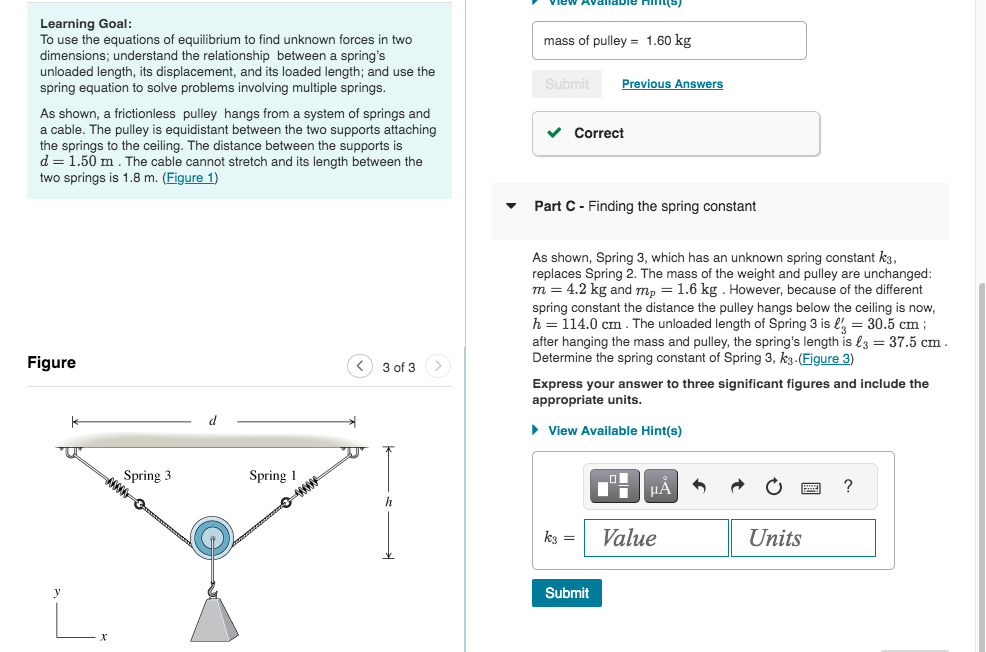 Solved Learning Goal: To use the equations of equilibrium to | Chegg.com