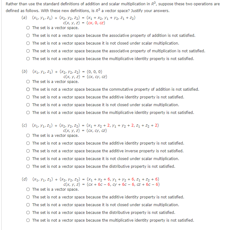 Solved Rather than use the standard definitions of addition | Chegg.com