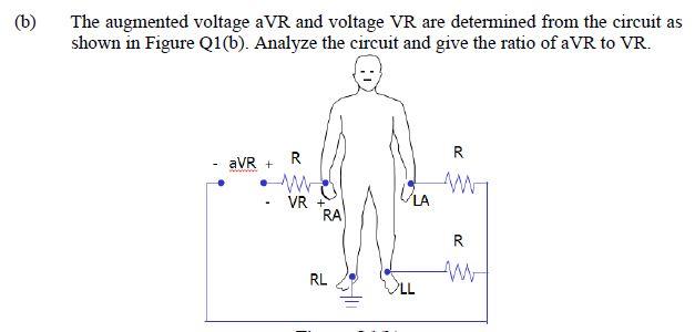 Solved (b) The augmented voltage aVR and voltage VR are | Chegg.com