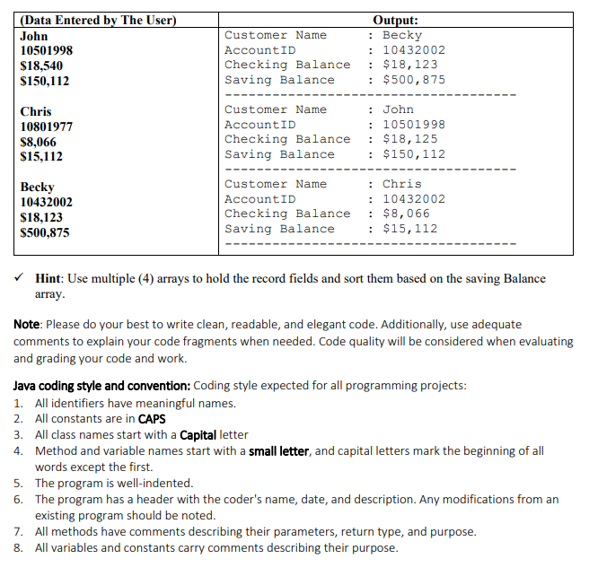 Solved 1) Design and implement a complete Java program that | Chegg.com