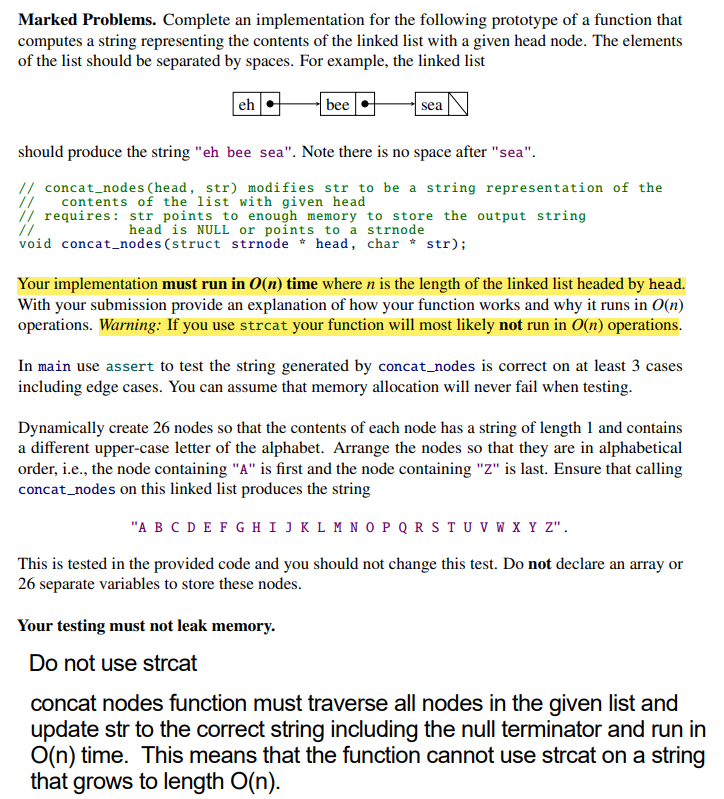 Solved Please do not use strcat. Read the paper | Chegg.com