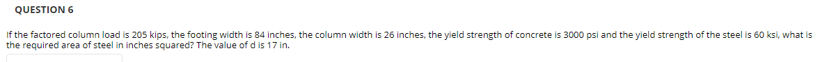 Solved QUESTION 4 Calculate the factored shear force on the | Chegg.com