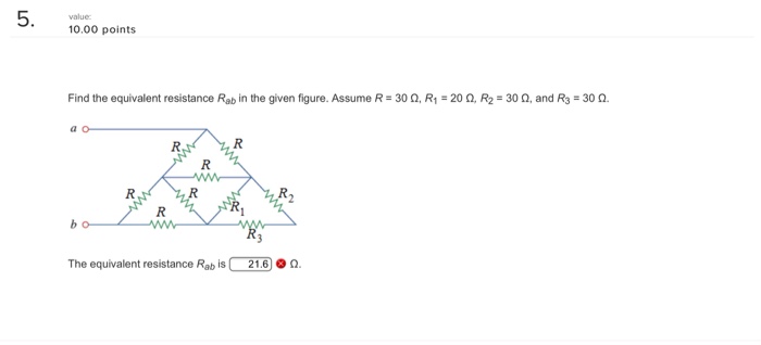 Solved Find the equivalent resistance R_ab in the given | Chegg.com