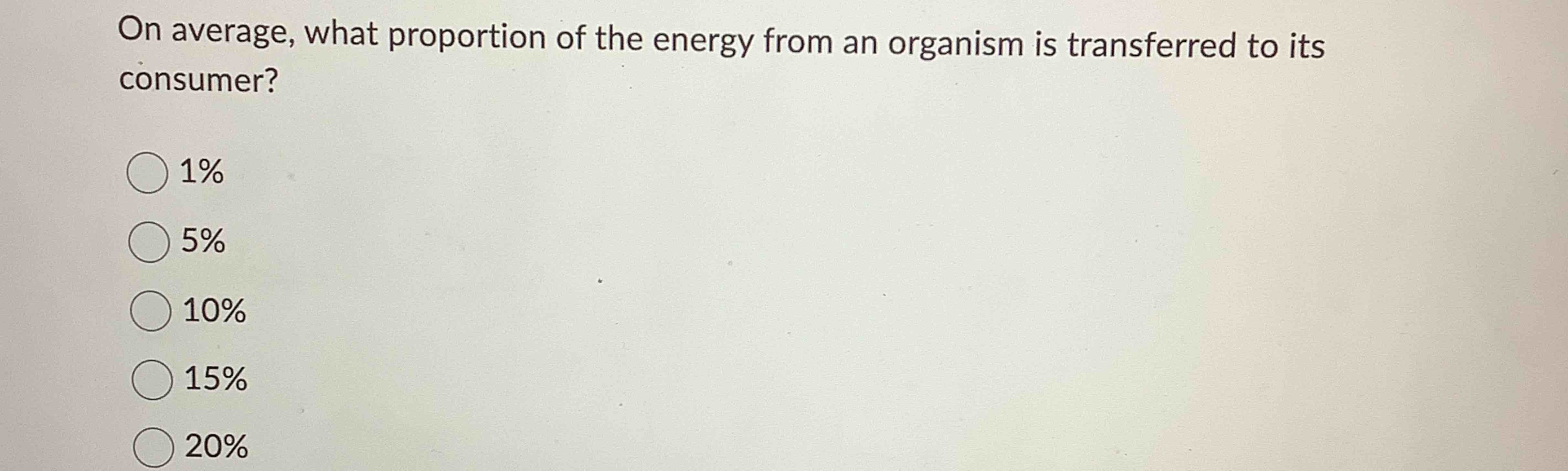 Solved On average, what proportion of the energy from an | Chegg.com