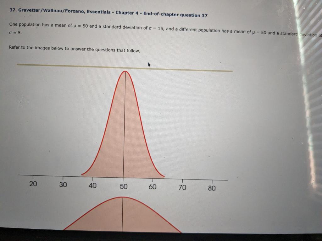 Solved 37. Gravetter/Wallnau/Forzano, Essentials - Chapter 4 | Chegg.com