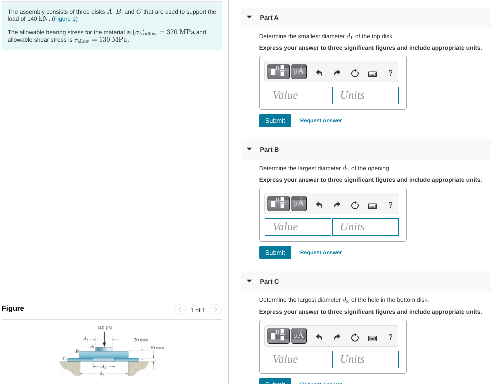 Solved Part A The assembly consists of three disks A, B, and | Chegg.com