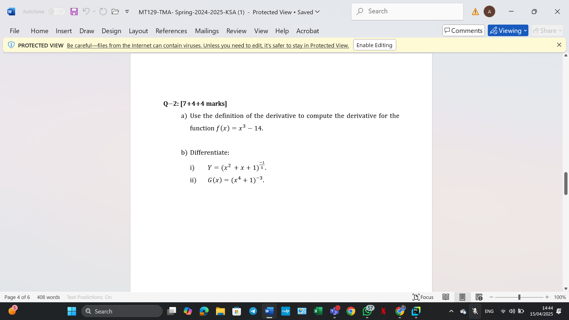 Q-2: [7+4+4 | Chegg.com
