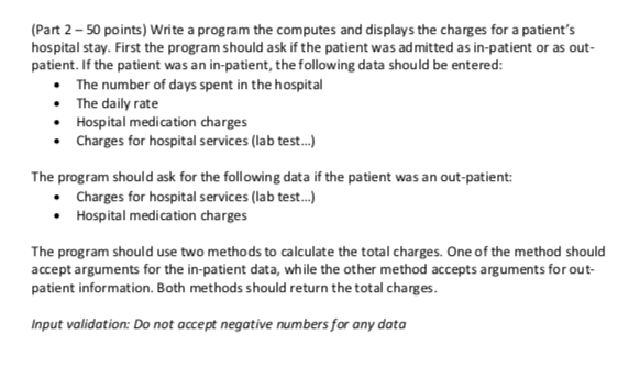 Solved (Part 2 - 50 points) Write a program the computes and | Chegg.com