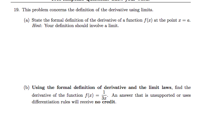 Solved 19. This problem concerns the definition of the | Chegg.com