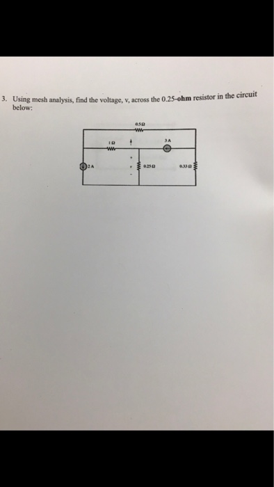 Solved in the circuit Using mesh analysis, find the voltage, | Chegg.com