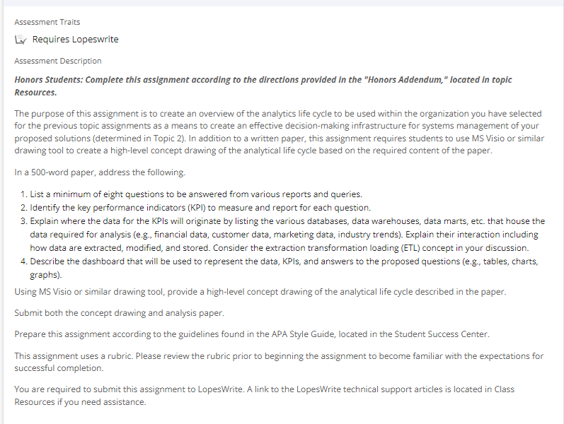 Solved Assessment Traits Ly Requires Lopeswrite Assessment | Chegg.com