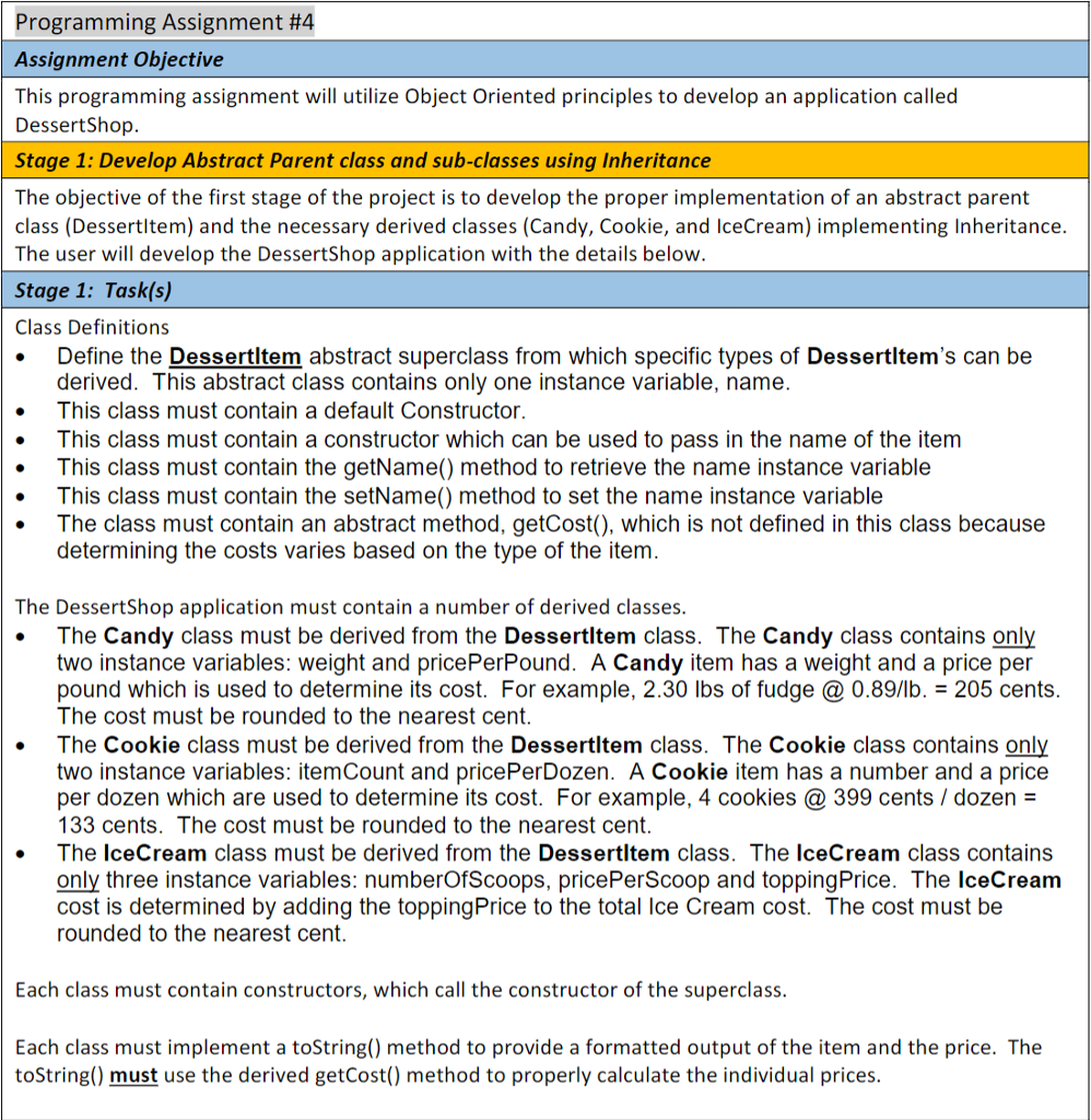 Solved Programming Assignment #4 Assignment Objective This | Chegg.com