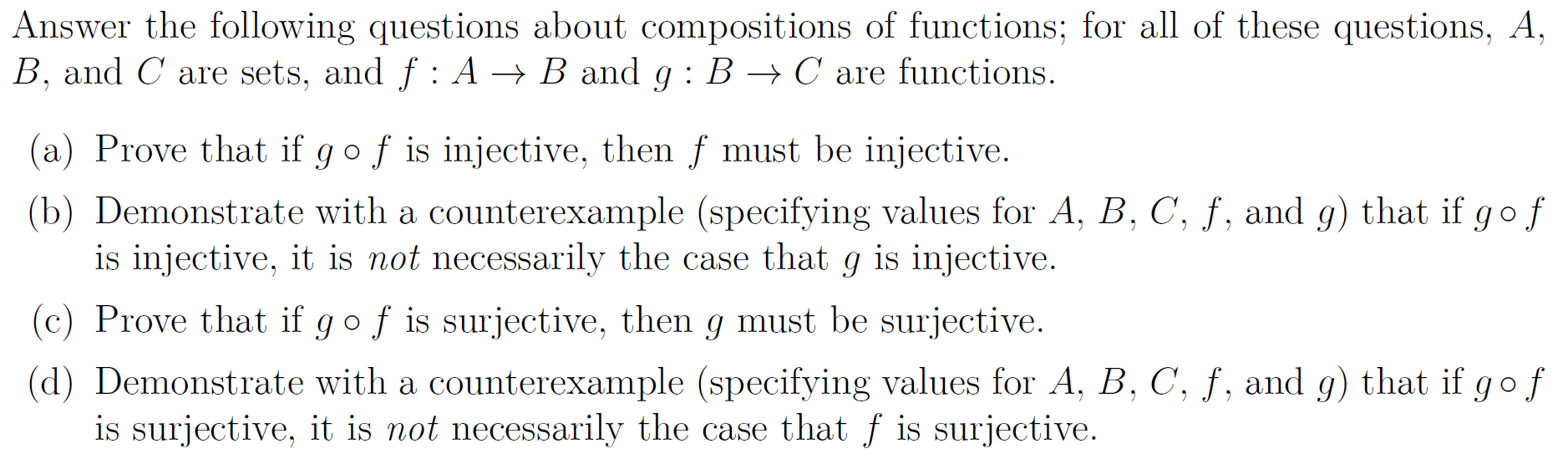 Solved Answer the following questions about compositions of | Chegg.com