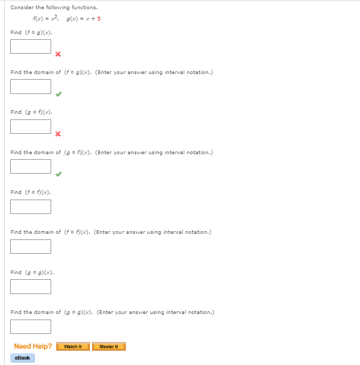 Solved Consider the following functions. F(x) = x2, g(x) = x | Chegg.com