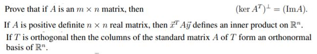 Solved (ker AT)(ImA). Prove that if A is an m x n matrix, | Chegg.com