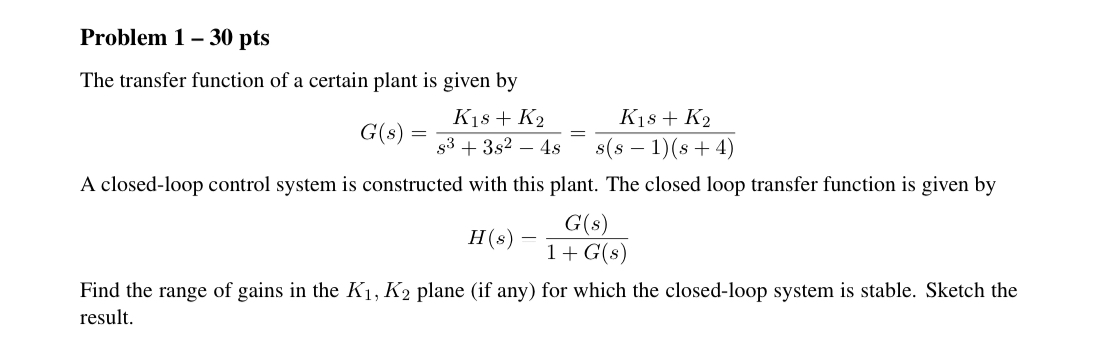 Solved Problem 1 30 Pts The Transfer Function Of A Certain