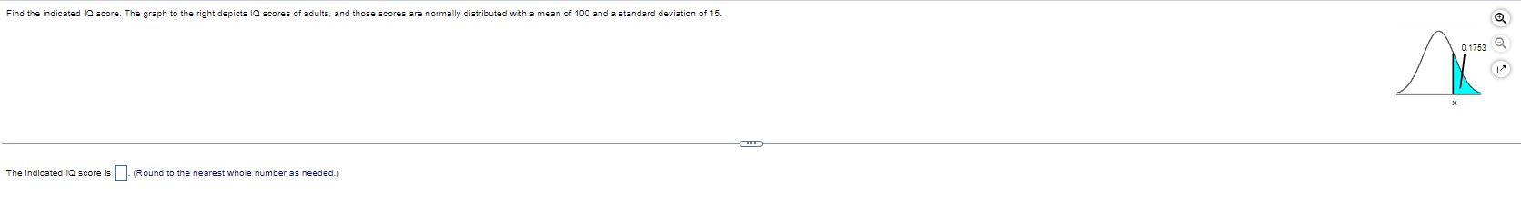 Solved The indicated 10 score is (Round to the nearest whole | Chegg.com