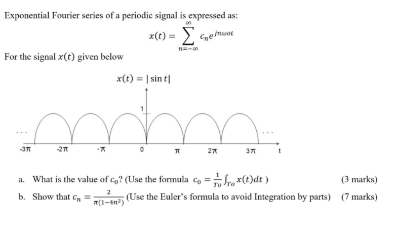 Solved Exponential Fourier series of a periodic signal is | Chegg.com