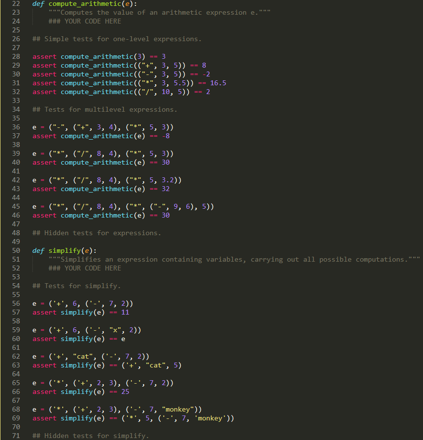 Provide the code for the following functions (ie | Chegg.com