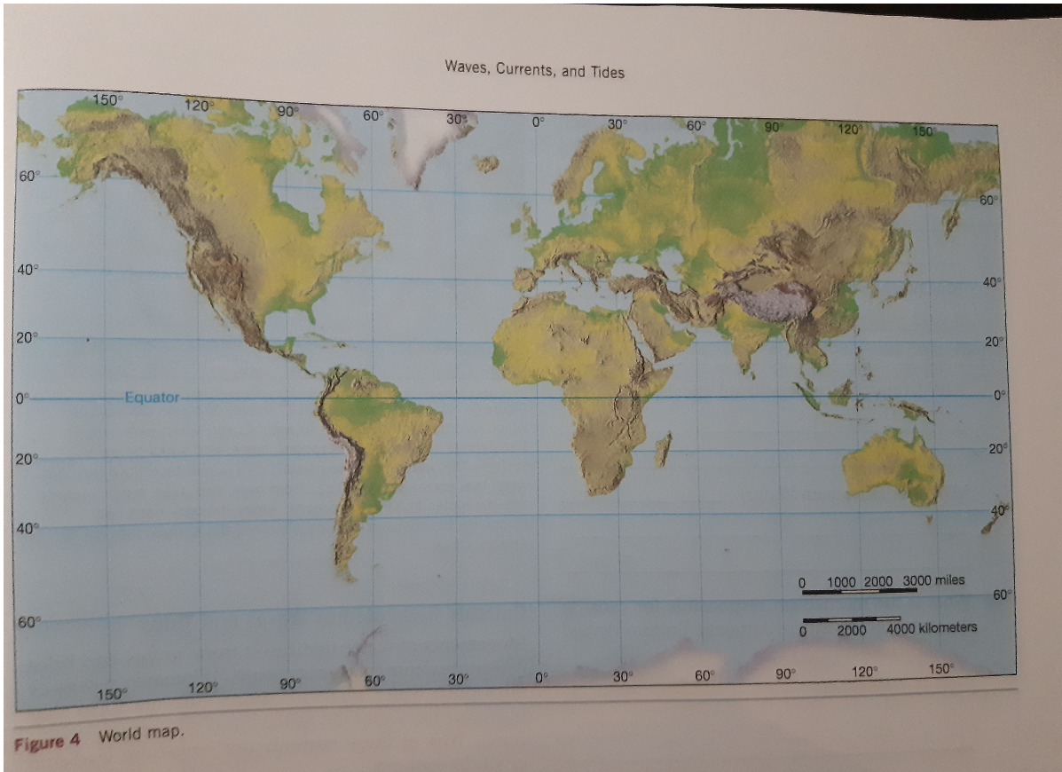 Figure 3 Coastline with depth of water contours and | Chegg.com
