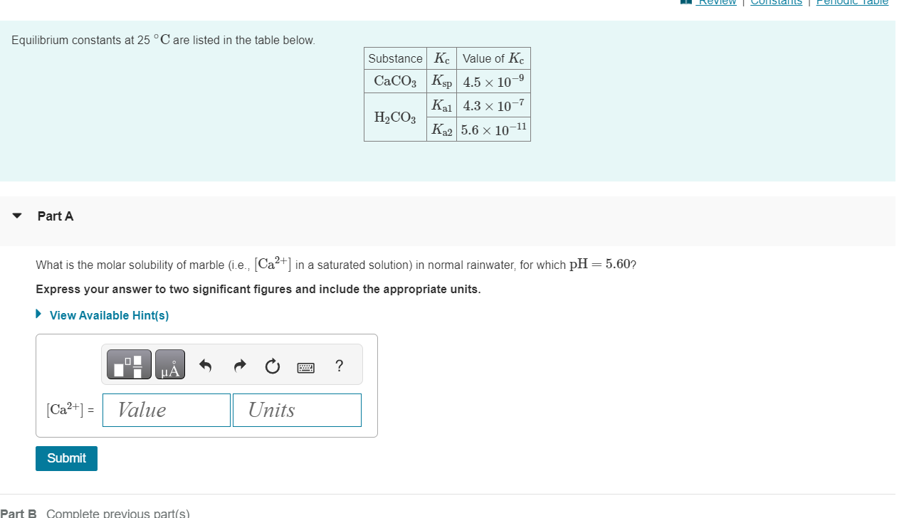 Solved Equilibrium Constants At 25∘c Are Listed In The Table
