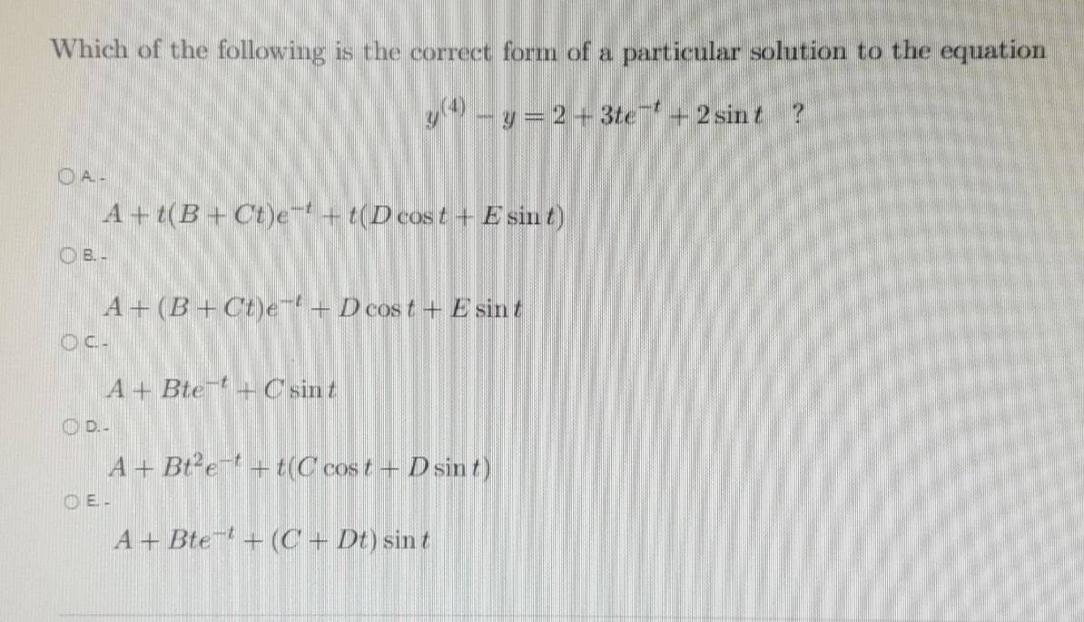 Solved Which of the following is the correct form of a | Chegg.com