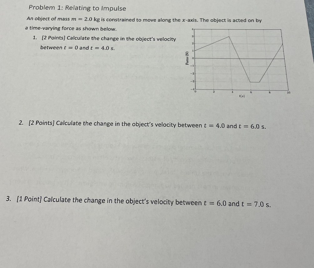 Solved Problem 1: Relating to ImpulseAn object of mass | Chegg.com