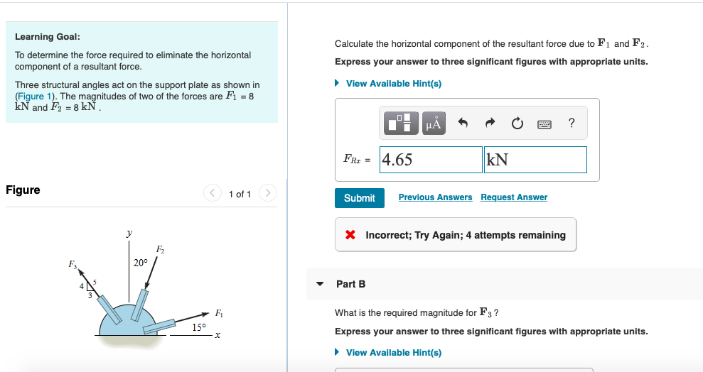 Solved Learning Goal Calculate The Horizontal Component Of 