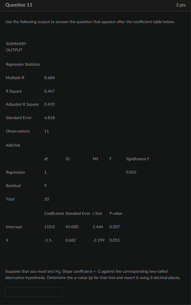 Solved Use the following output to answer the question that | Chegg.com