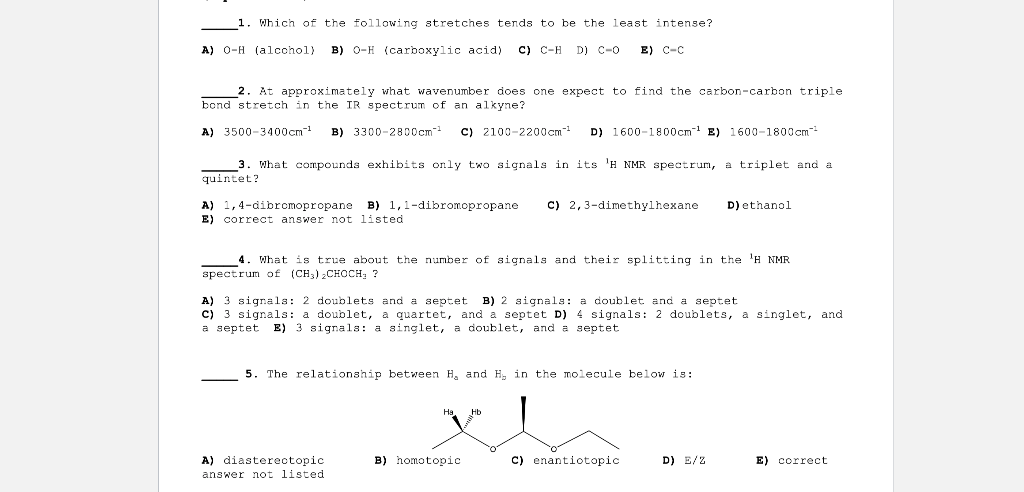 Solved Answer questions 1-5. Explain why the answers are | Chegg.com