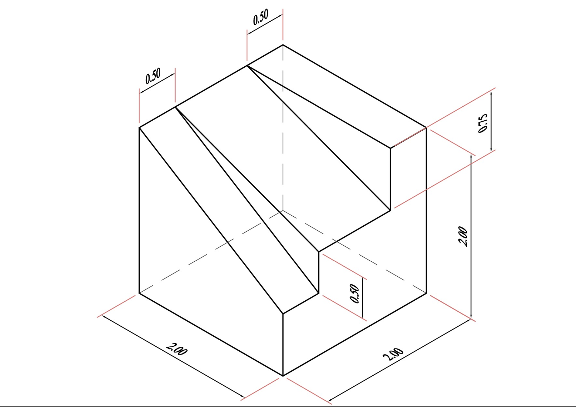 Solved Draw the top, front and right view for the following | Chegg.com