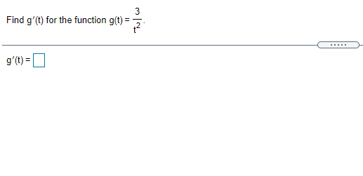 Solved 14 Find g'(t) for the function g(t) g'(t) = | Chegg.com